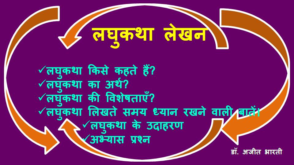 Laghu katha Lekhan /लघु कथा लेखन /laghu katha lekhan hindi - डॉ. अजीत भारती
